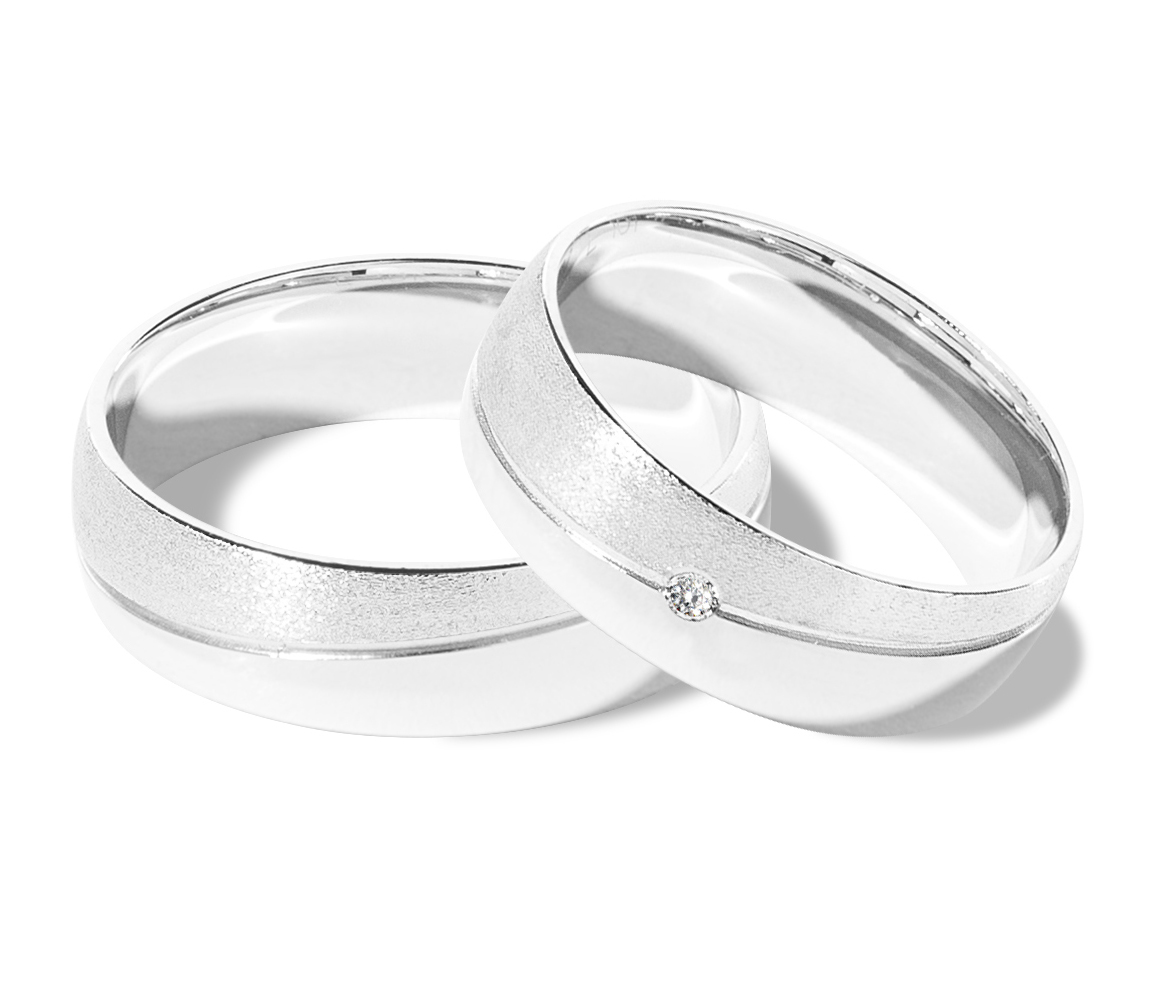 Snubní prsteny bílé zlato - PREGOLD